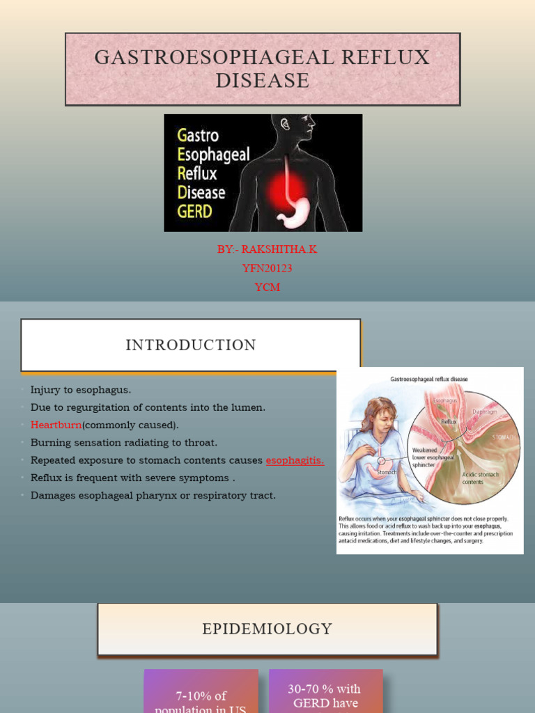 Gerd | PDF | Gastroesophageal Reflux Disease | Esophagus