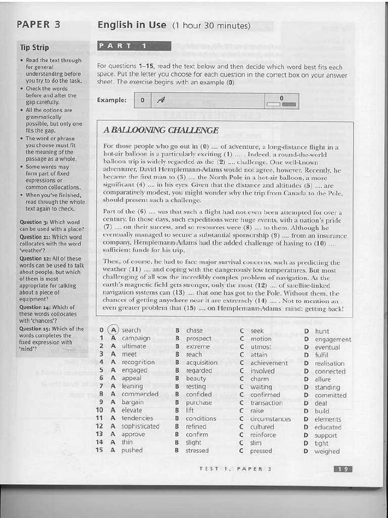 Test 1 Use of English | PDF