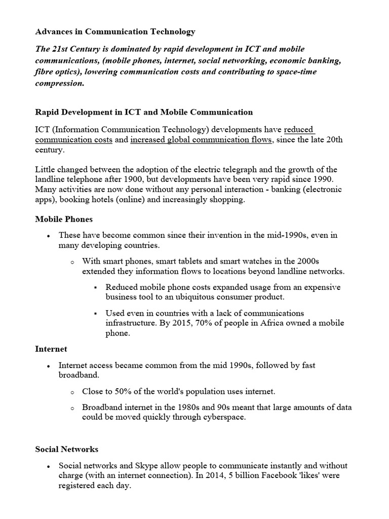 Advances in Communication Technology | PDF | Telecommunications ...