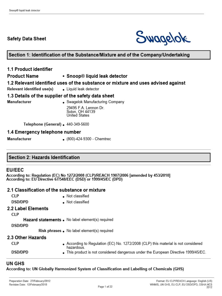 snoop-sds | PDF | Occupational Safety And Health | Safety