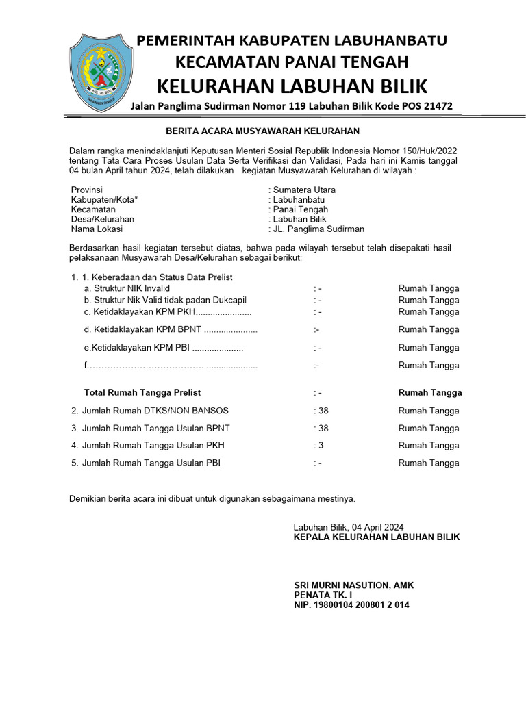 Ba Musdes DTKS 2024 | PDF