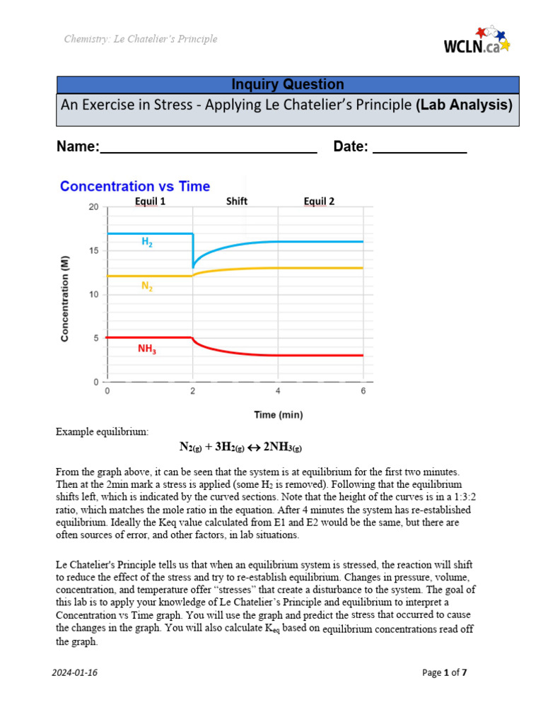 An Exercise in Stress Applying Le Chateliers Principle Lab Analysis ...
