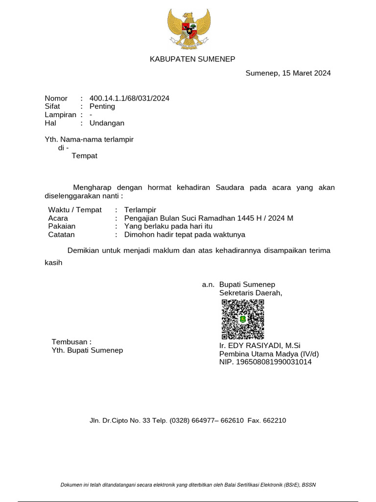 Undangan Pengajian Bulan Ramadhan | PDF