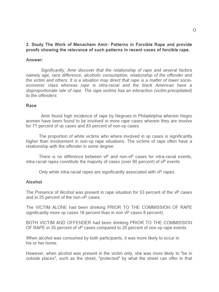Patterns of Forcible RAPE | PDF | Rape | Violence