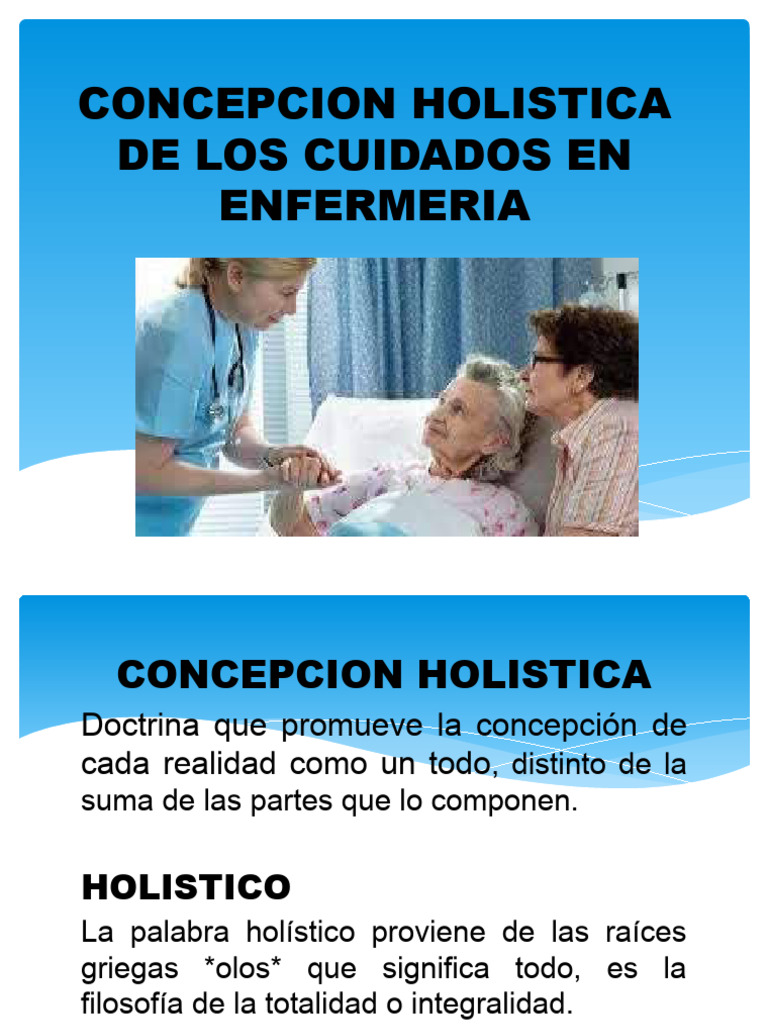 Concepcion Holistica de Los Cuidados en Enfermeria | PDF | Holismo | Mente