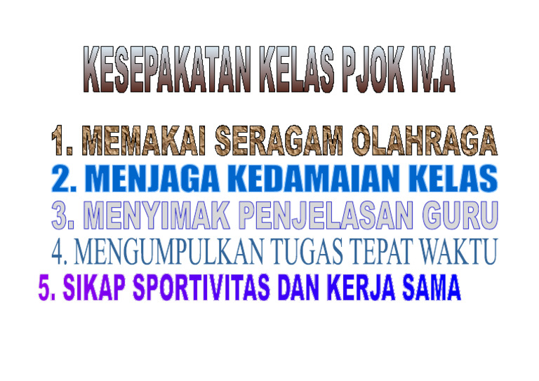 Kesepakatan Kelas Pjok | PDF