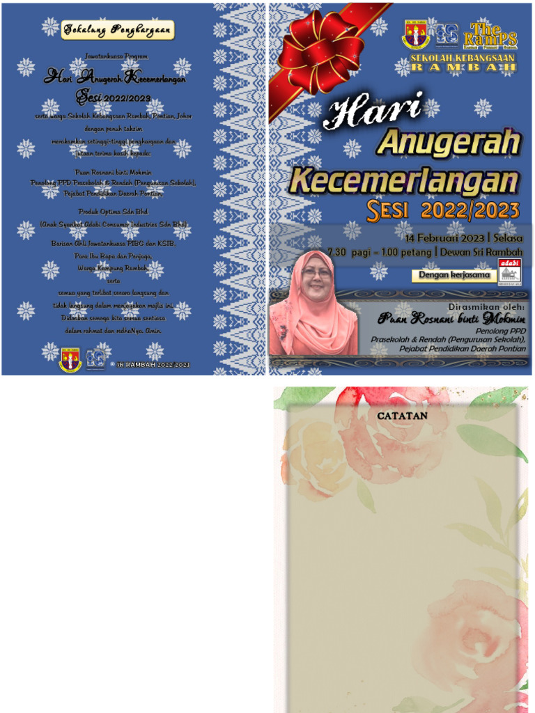 Buku Program Hari Anugerah Kecemerlangan 2023 | PDF