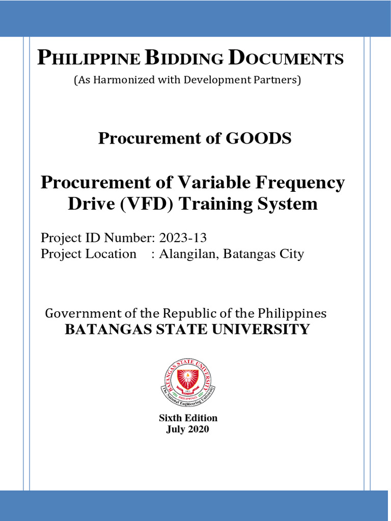 Procurement of Variable Frequency Drive (VFD) Training System | PDF ...