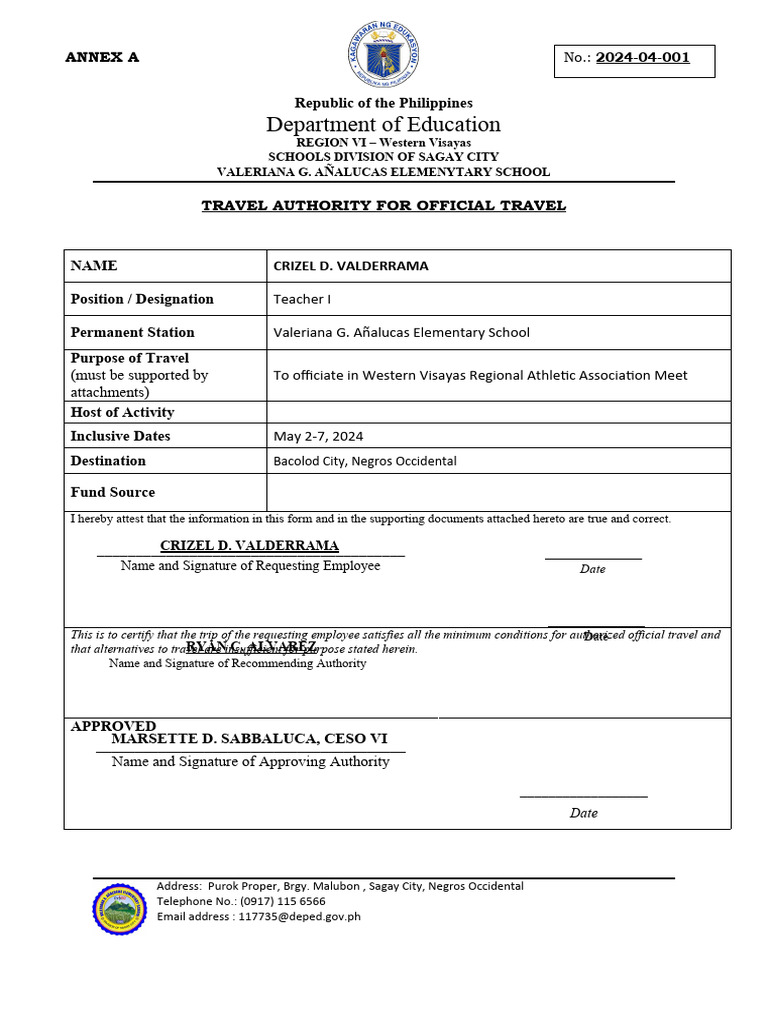 T.O 2024 039 Manlangit Manila | PDF | Philippines