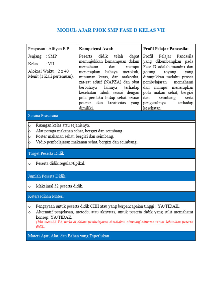 Modul Ajar 9 | PDF | Karier & Perkembangan