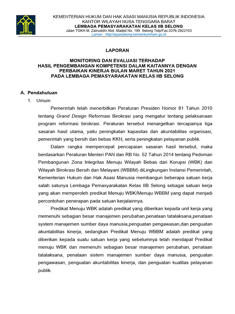 Laporan Monev Bulan 3 | PDF