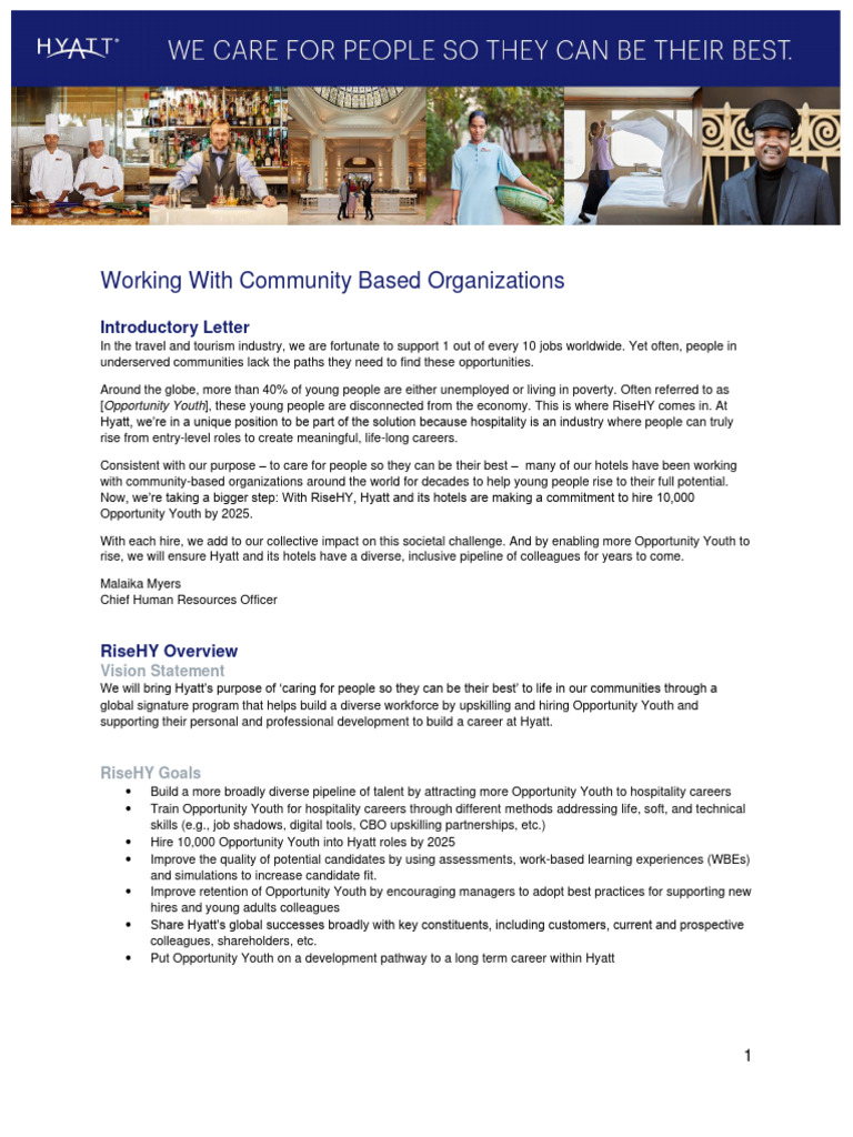 Playbook 1 Workingwith Community Based Organizations | PDF ...