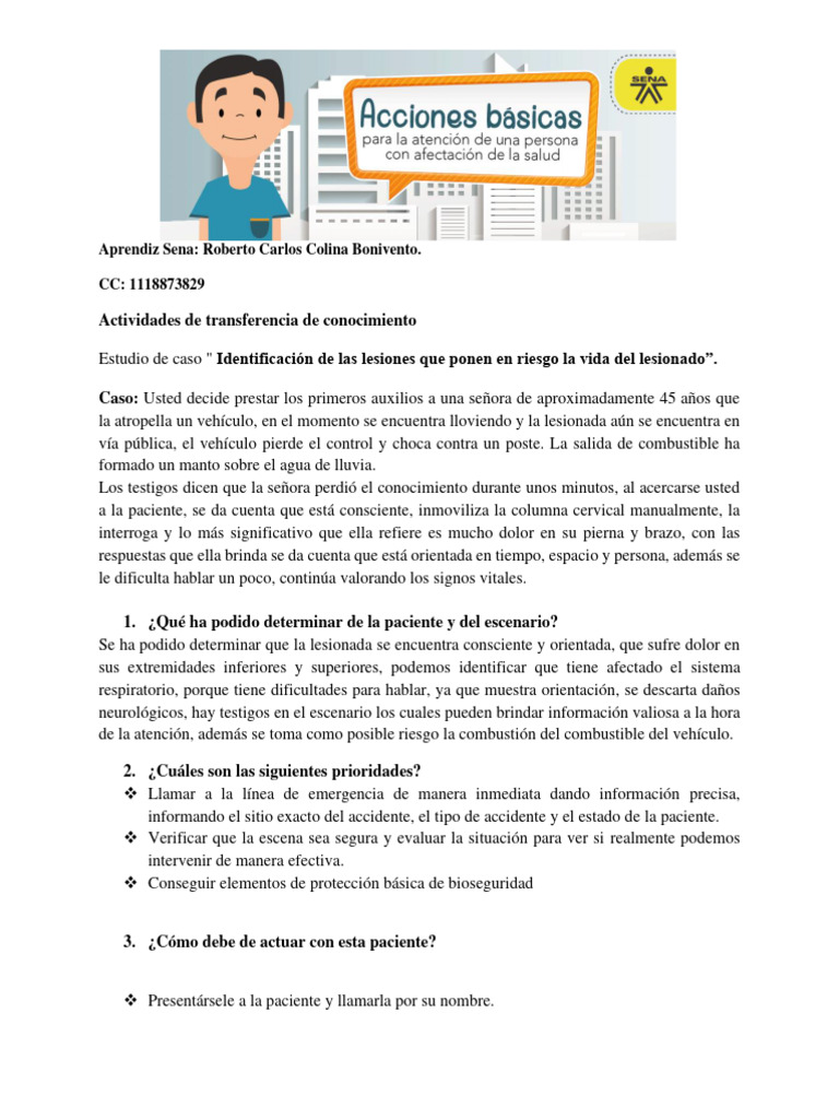 Estudio de Caso AA3 Roberto Colina | PDF | Especialidades Medicas | Medicina CLINICA