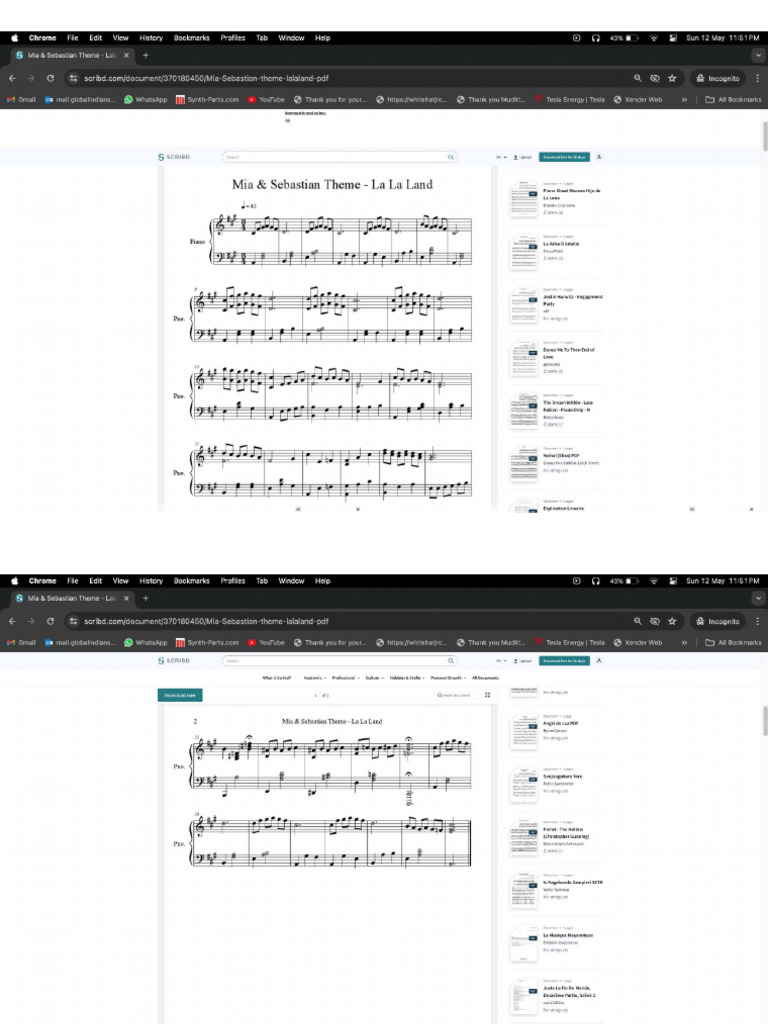 Mia and Sebastian Theme Song | PDF