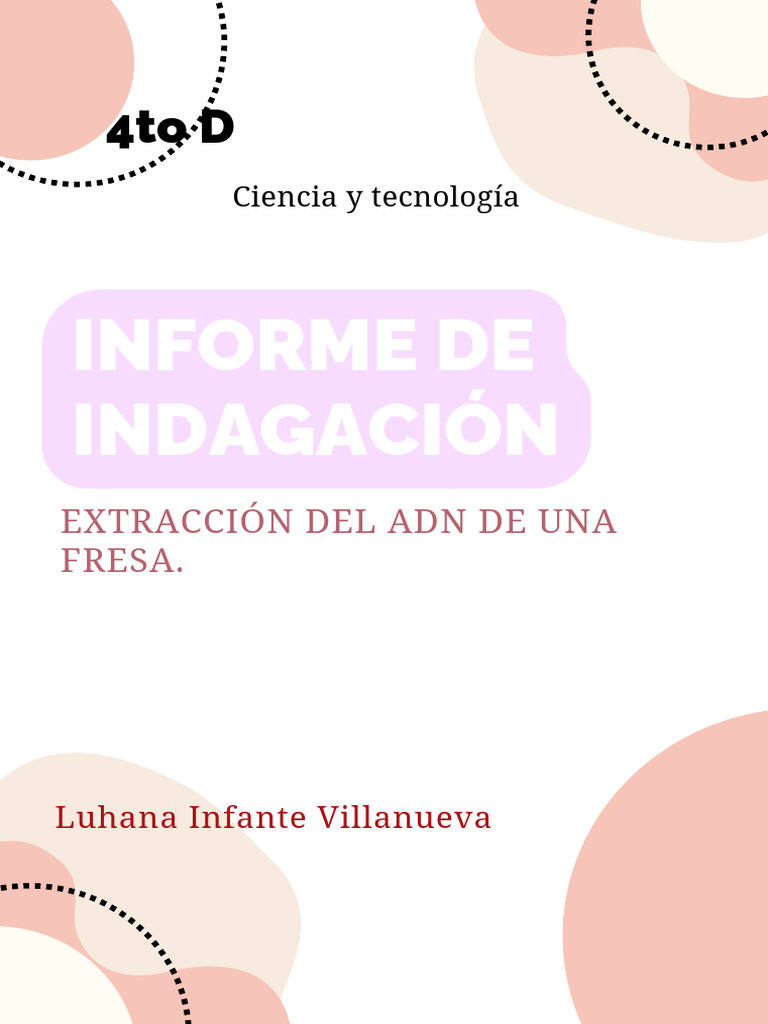 Informe CYT | PDF | Adn | Experimentar