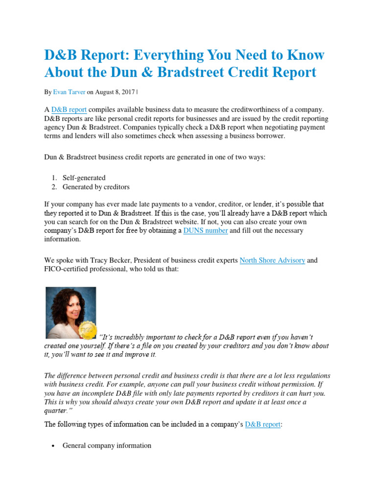 DB Report Everything You Need To Know About The Dun Bradstreet Credit ...