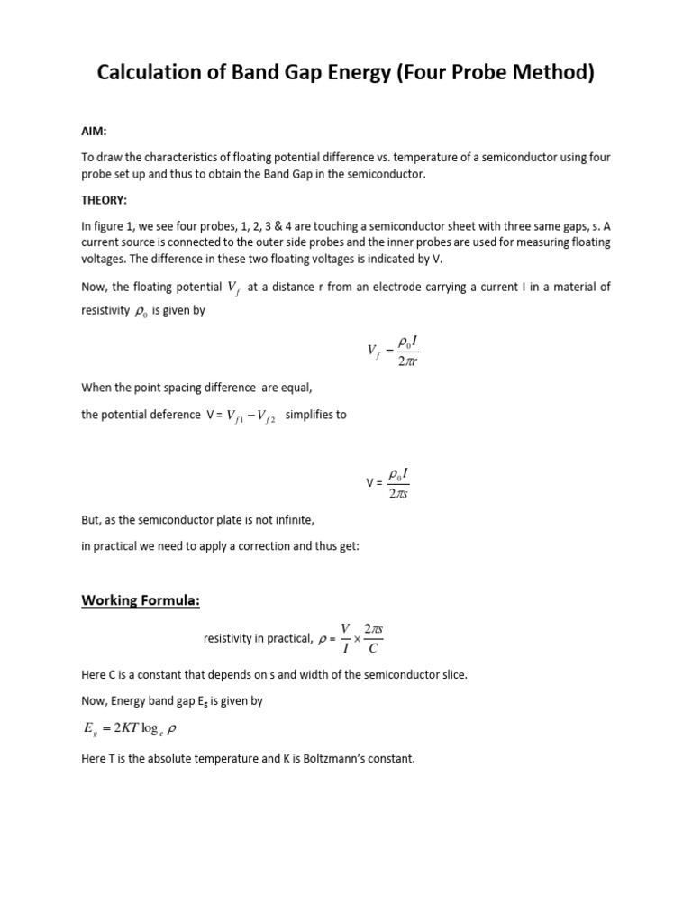 Band Gap Energy | Download Free PDF | Electrical Resistivity And Conductivity | Temperature