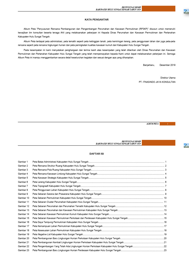 Daftar Isi Album Peta RP3KP HST | PDF