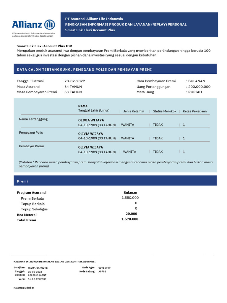 Polis Allianz 1 | PDF