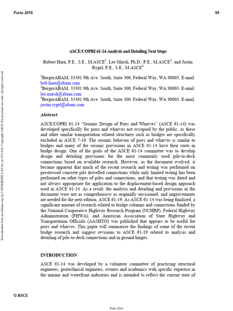 ASCE/COPRI 61-14 Analysis and Detailing Next Steps | PDF | Fracture ...