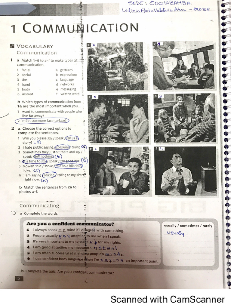 Workbook Unidad 1 - 5 | PDF