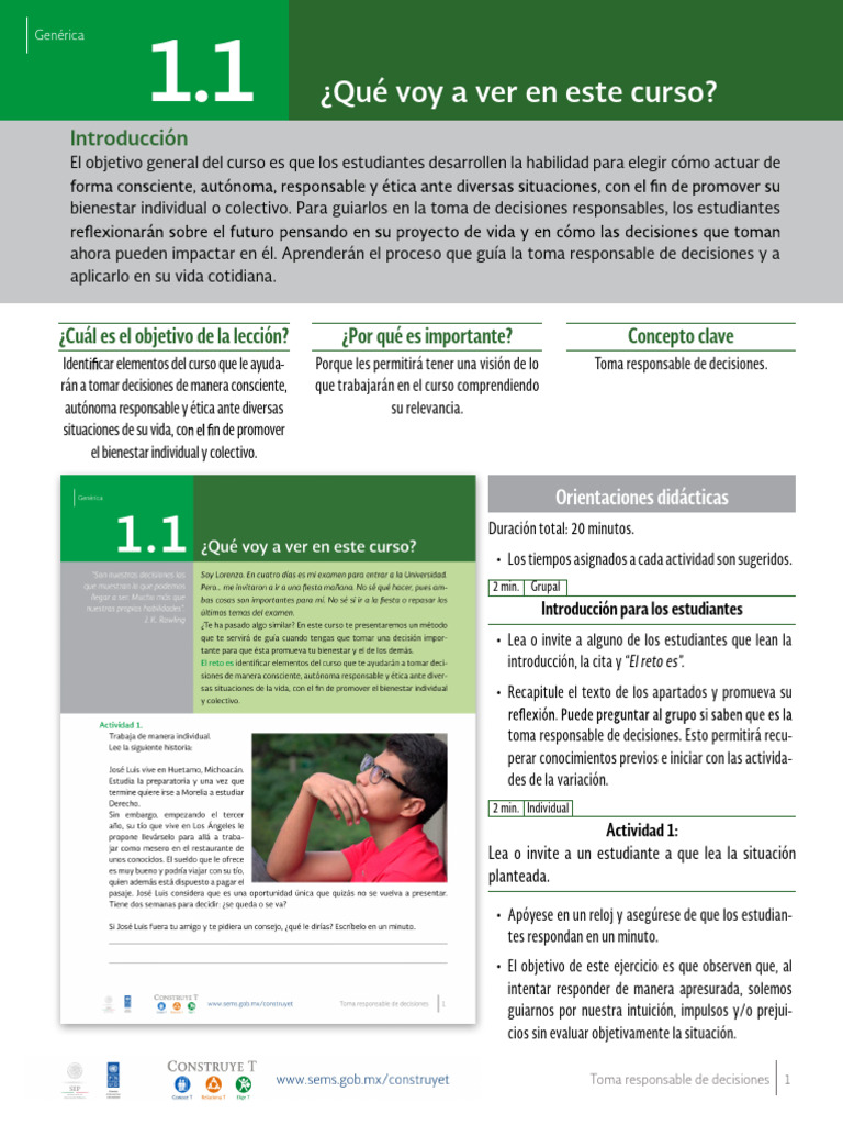 1.1 P Que Voy A Ver en Este Curso Generica | PDF | Cognición | Sicología