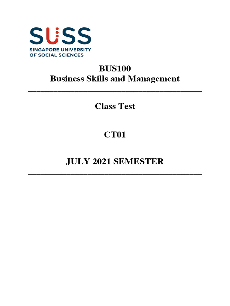 BUS100 JUL 21 CT01 11sep2021 | PDF | Microsoft Excel | Interest