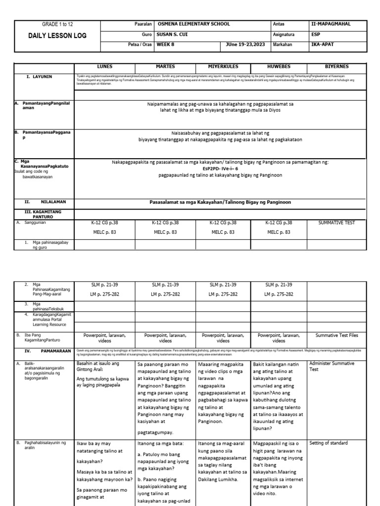 Q4 Esp Week 8 Pdf 