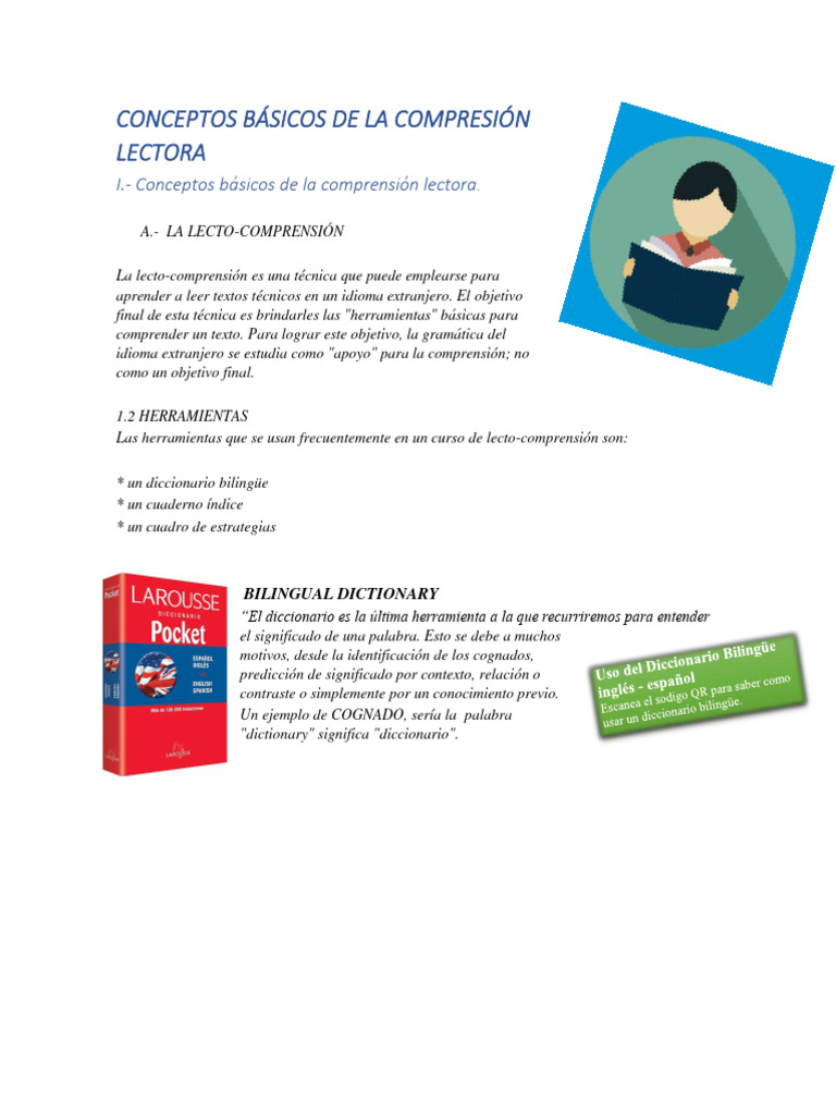 Conceptos Básicos de La Comprensión Lectora PDF | PDF | Palabra | Diccionario