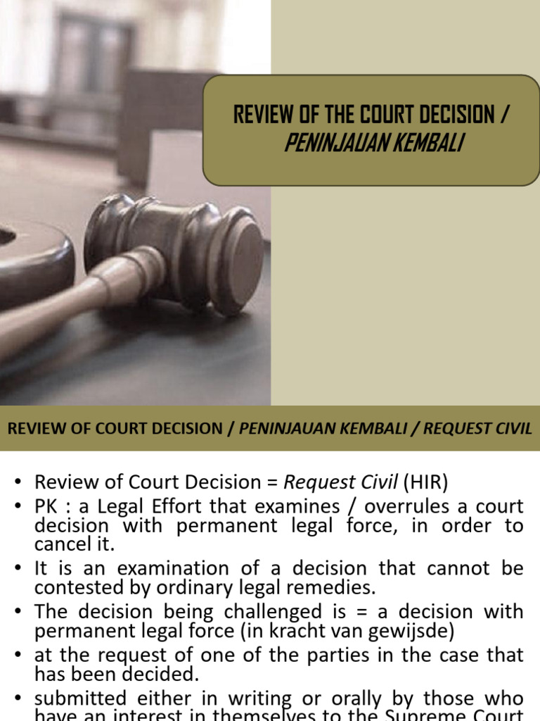 Review of Judge Decision (PK) | PDF | Judgment (Law) | Judge