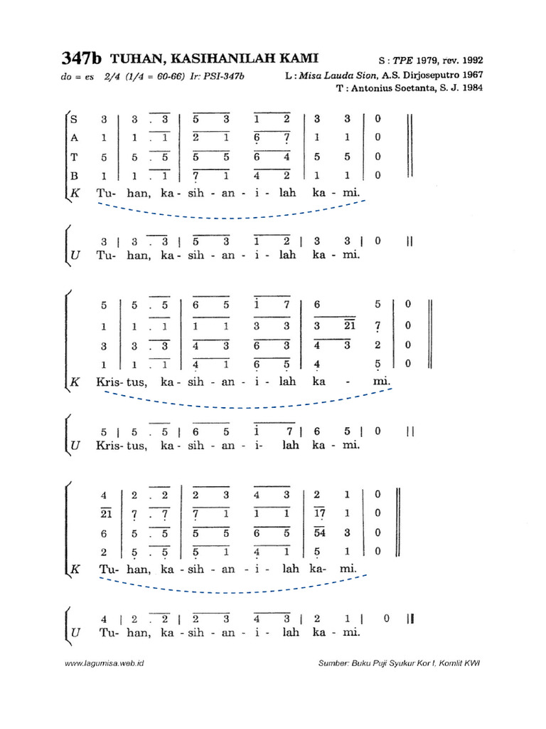 2. PS 347B - Tuhan Kasihanilah kami | PDF