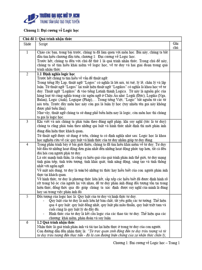 LOGICHOC C1 CD1.1 Quatrinhnhanthuc | PDF