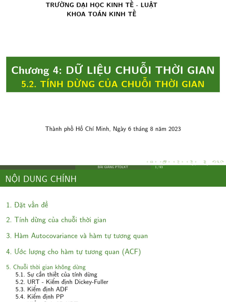 Chuong4 - 5.2 Tinh Dung Cua Chuoi Thoi Gian Va Kiem Đinh Nghiem Don Vi ...