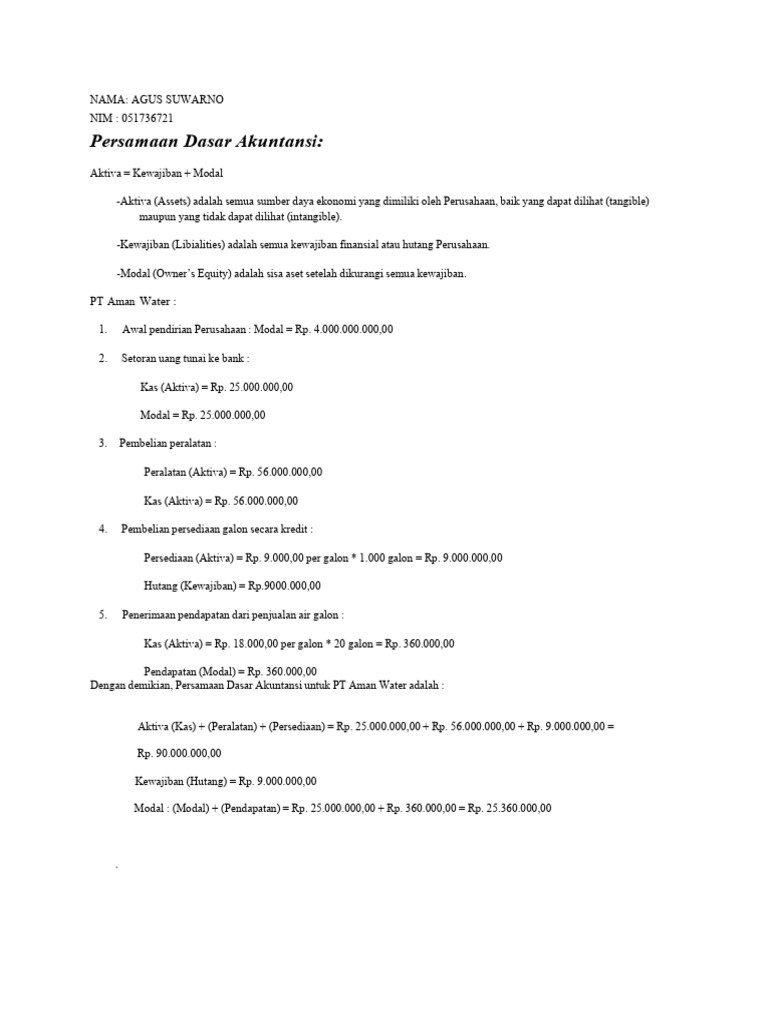 Diskusi 1 Pengantar Akuntansi Agus Suwarno-1 | PDF | Pengelolaan ...