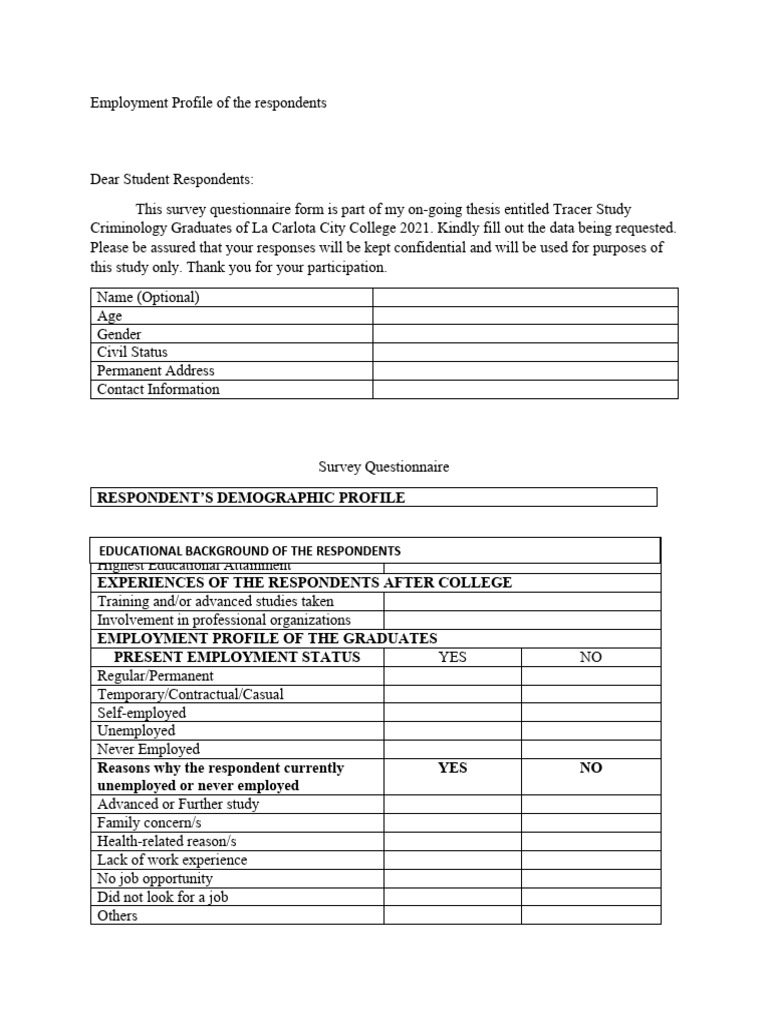 Survey Questioner | PDF | Economies | Business