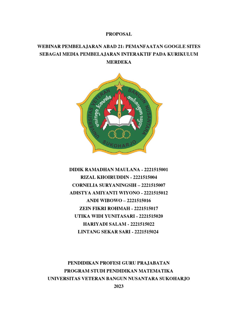 Proposal Kel 2 - PK II | PDF