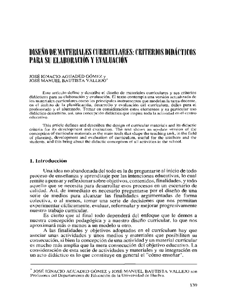 DISENO_DE_MATERIALES_CURRICULARES_CRITER | PDF