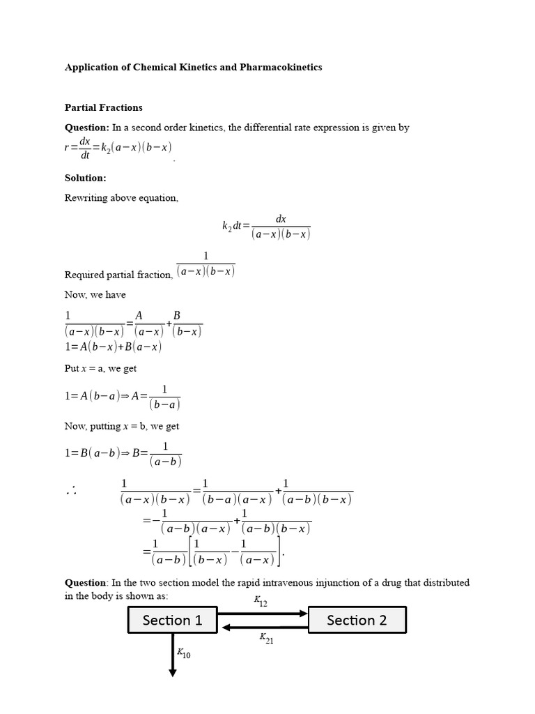 Application of Partial Fraction in Chemical Kinetics and ...