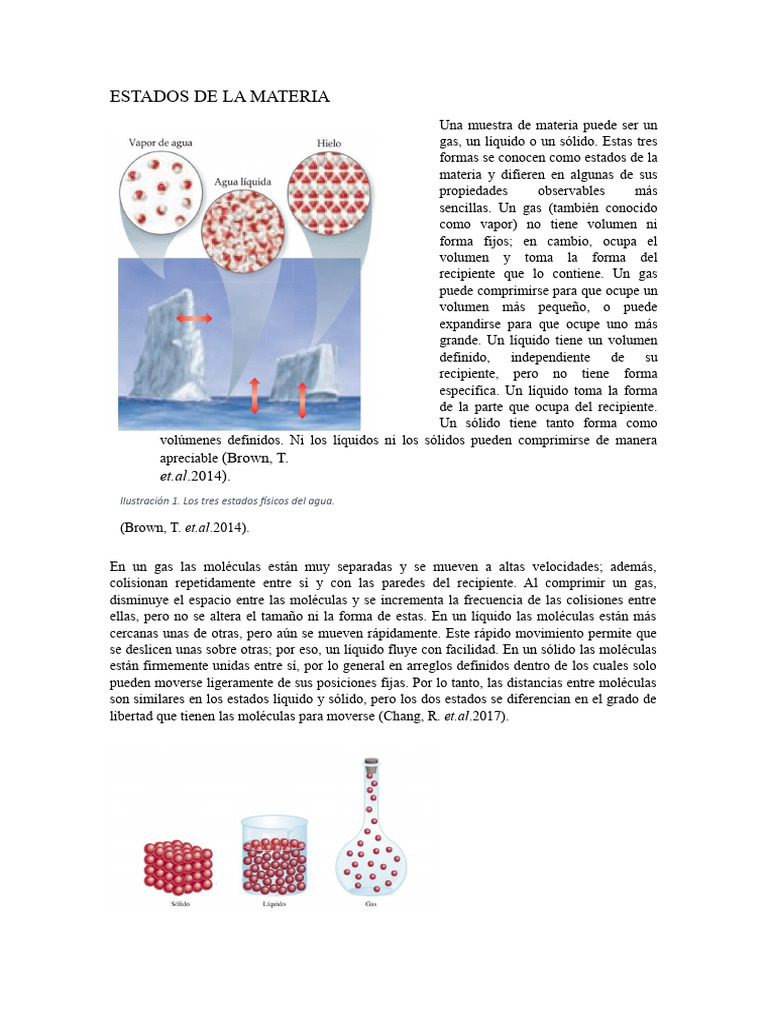 Estados de La Materia | PDF | Gases | Líquidos