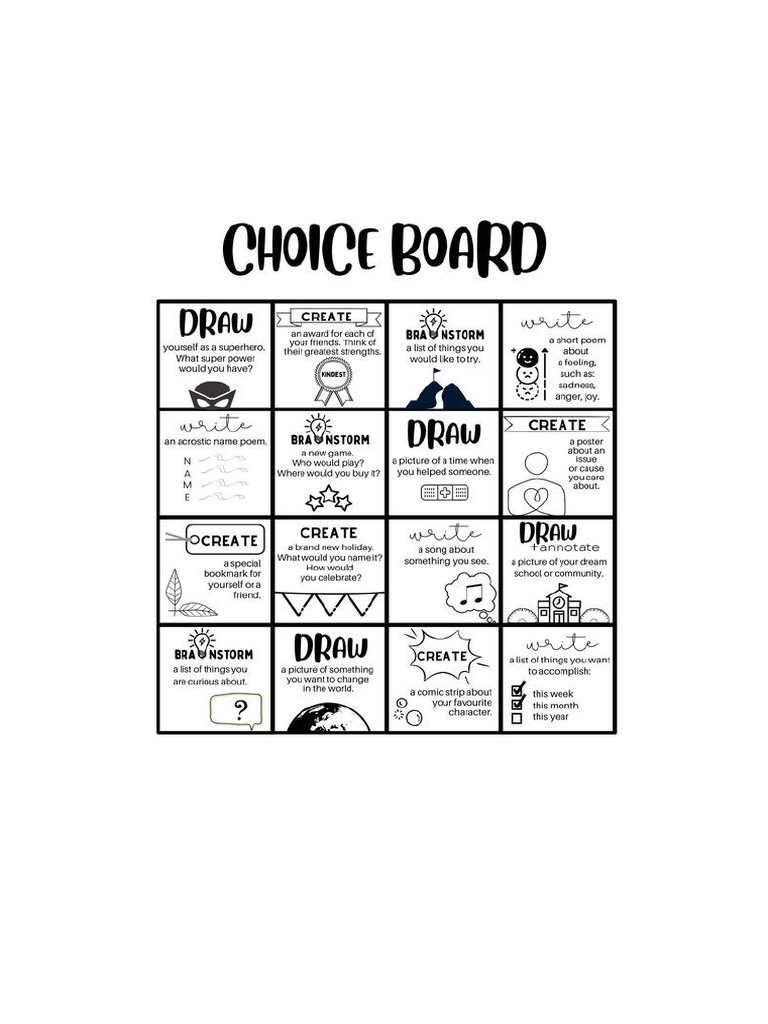 choice board | PDF
