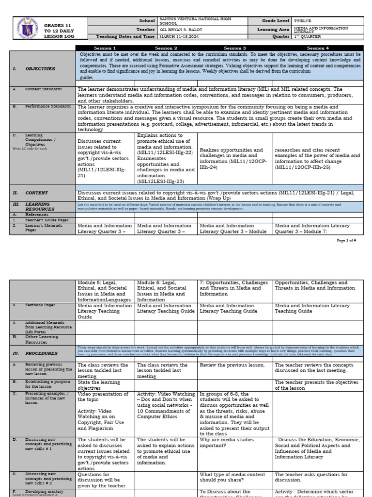 Session 1 Session 2 Session 3 Session 4 | PDF | Learning | Educational Assessment