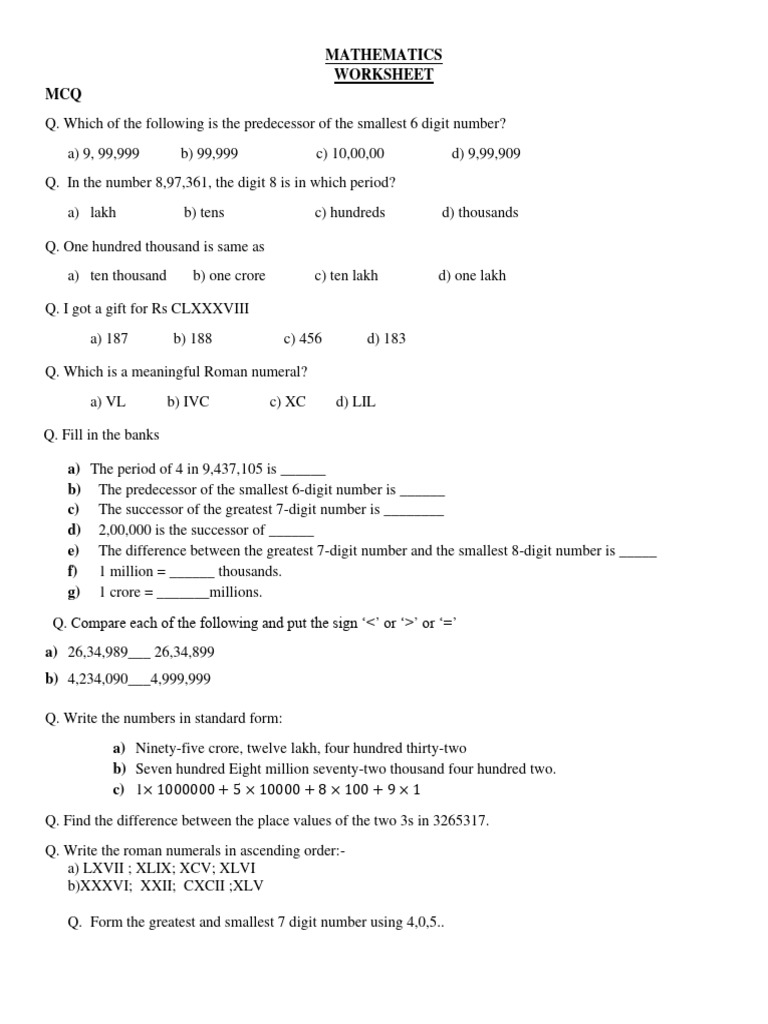 Class 4 Worksheet 1 | Download Free PDF | Symbols | Signal Processing