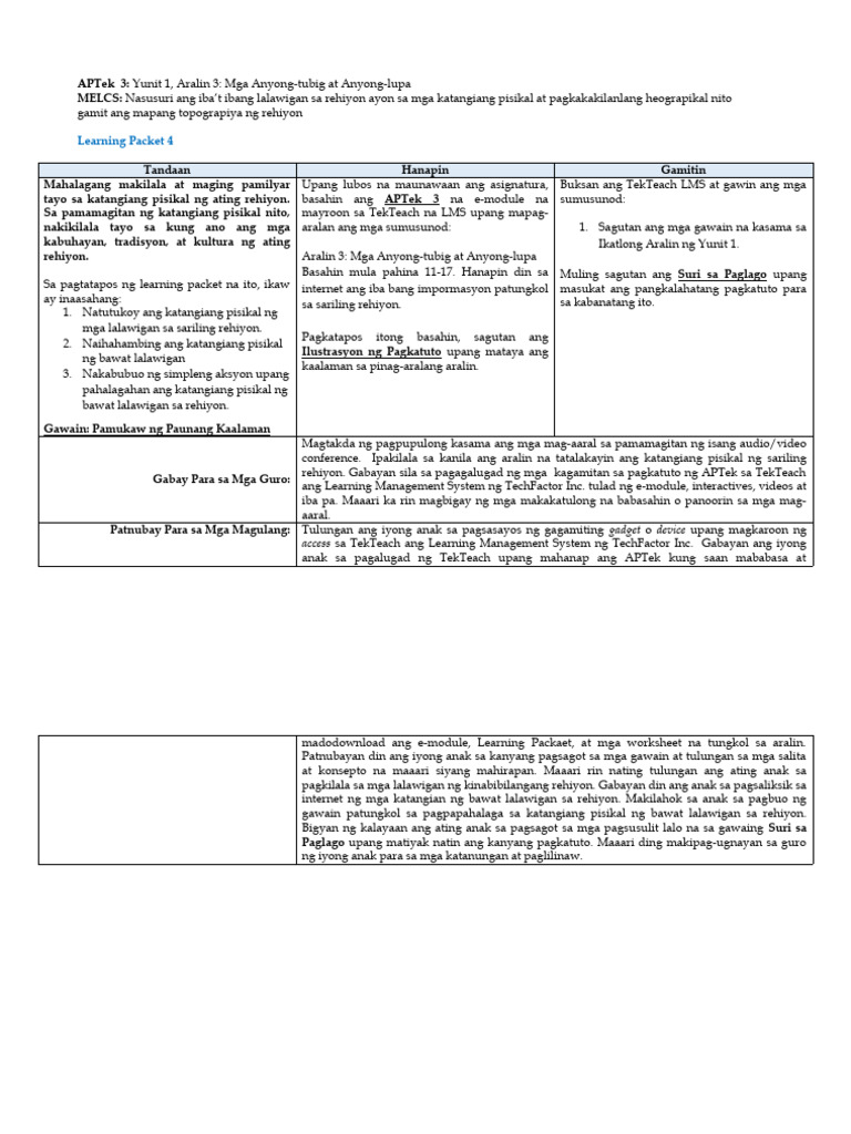 LP 4_Unit 1 revised | PDF