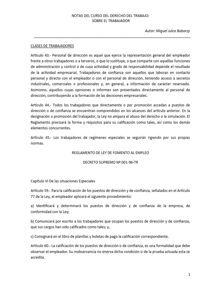 CLASES DE TRABAJADORES | PDF | Derecho laboral | Gobierno