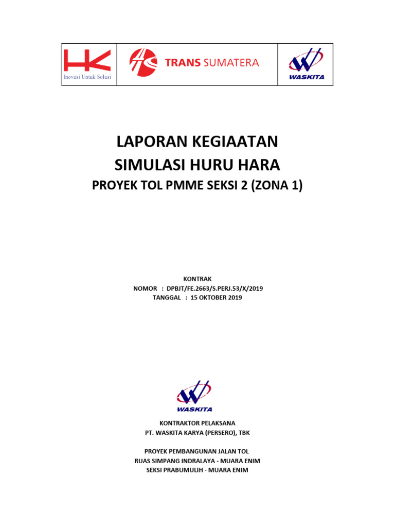 Report SIMULASI HURU HARA PMME ZONA 1 | PDF