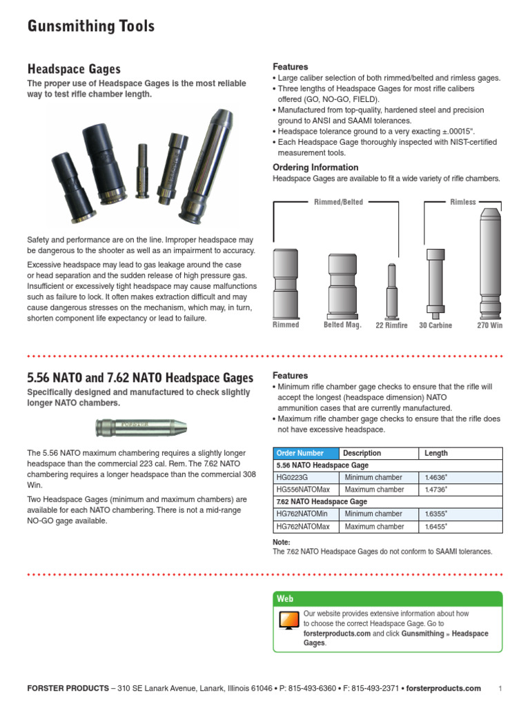 Gunsmithing Headspace Gages Cat82 38-42 | PDF | Projectiles | Ammunition