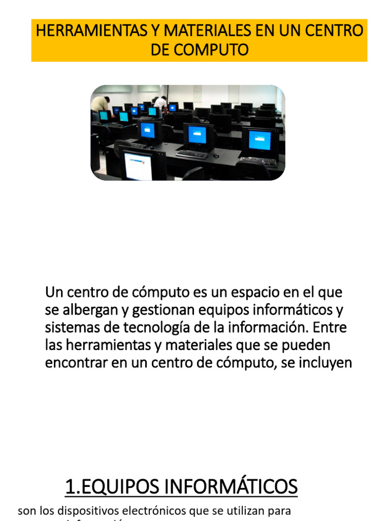 3.HERRAMIENTAS Y MATERIALES EN UN CENTRO DE COMPUTO | PDF | Ingenieria Eléctrica | Hardware de ...