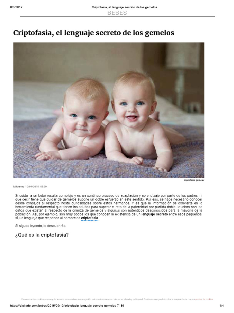 Criptofasia, El Lenguaje Secreto de Los Gemelos | PDF | Cookie HTTP