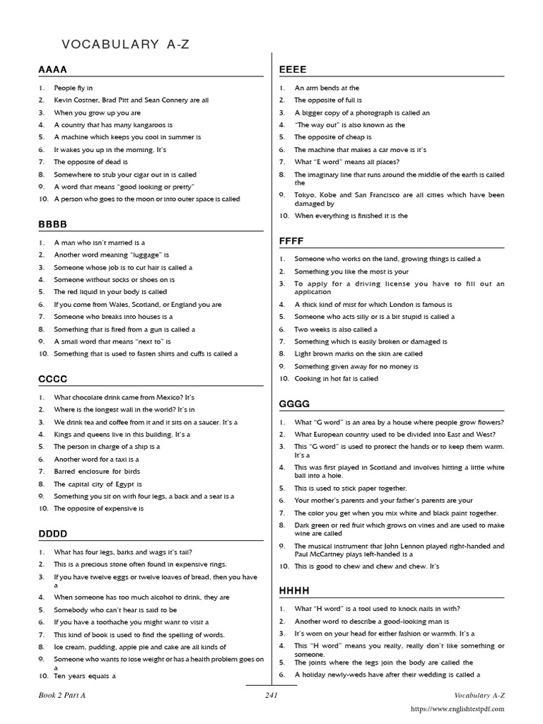 vocabulary-a-z-test-master | PDF