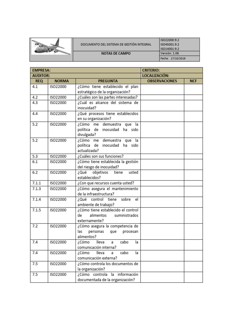 CHKLST Gerente General | PDF | Business